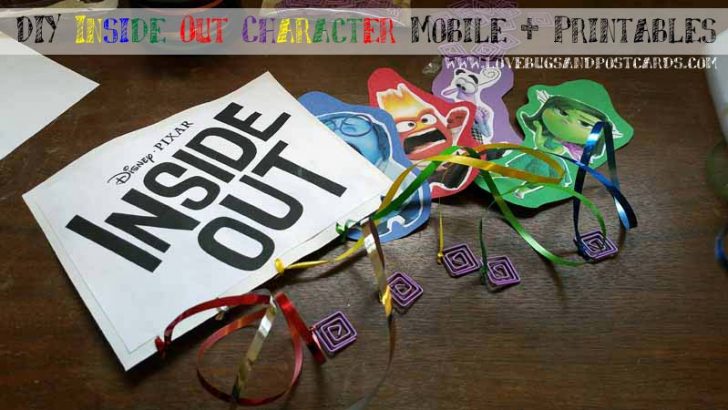 DIY Inside Out Character Mobile + Printables - Lovebugs and Postcards