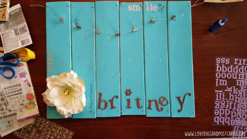 Wood Photo Board DIY - Lovebugs and Postcards