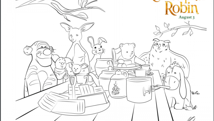 Disney's Christopher Robin Coloring Pages - Lovebugs and Postcards